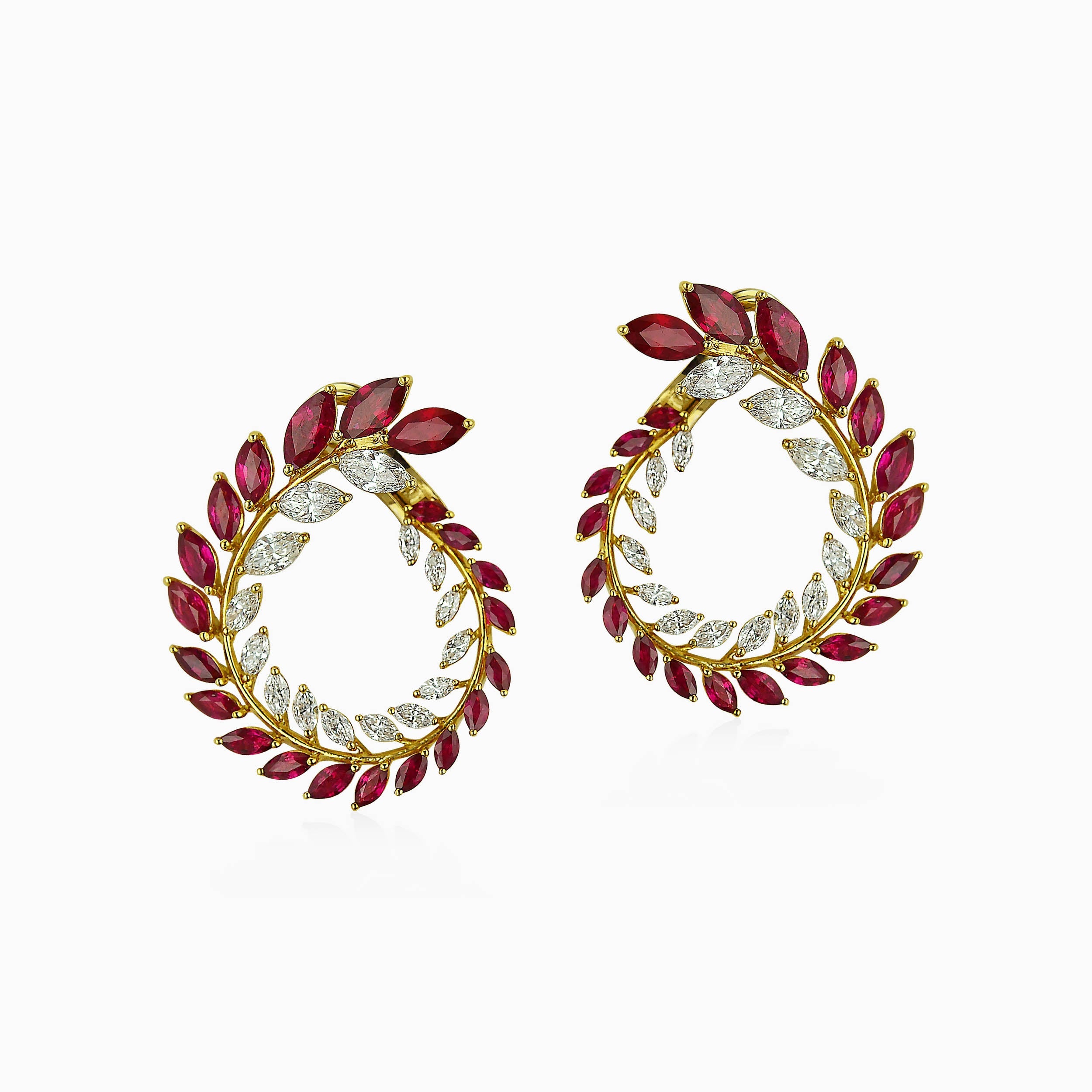 Ruby Hoop Earrings | High Jewellery | DEN05538 | ALIEL