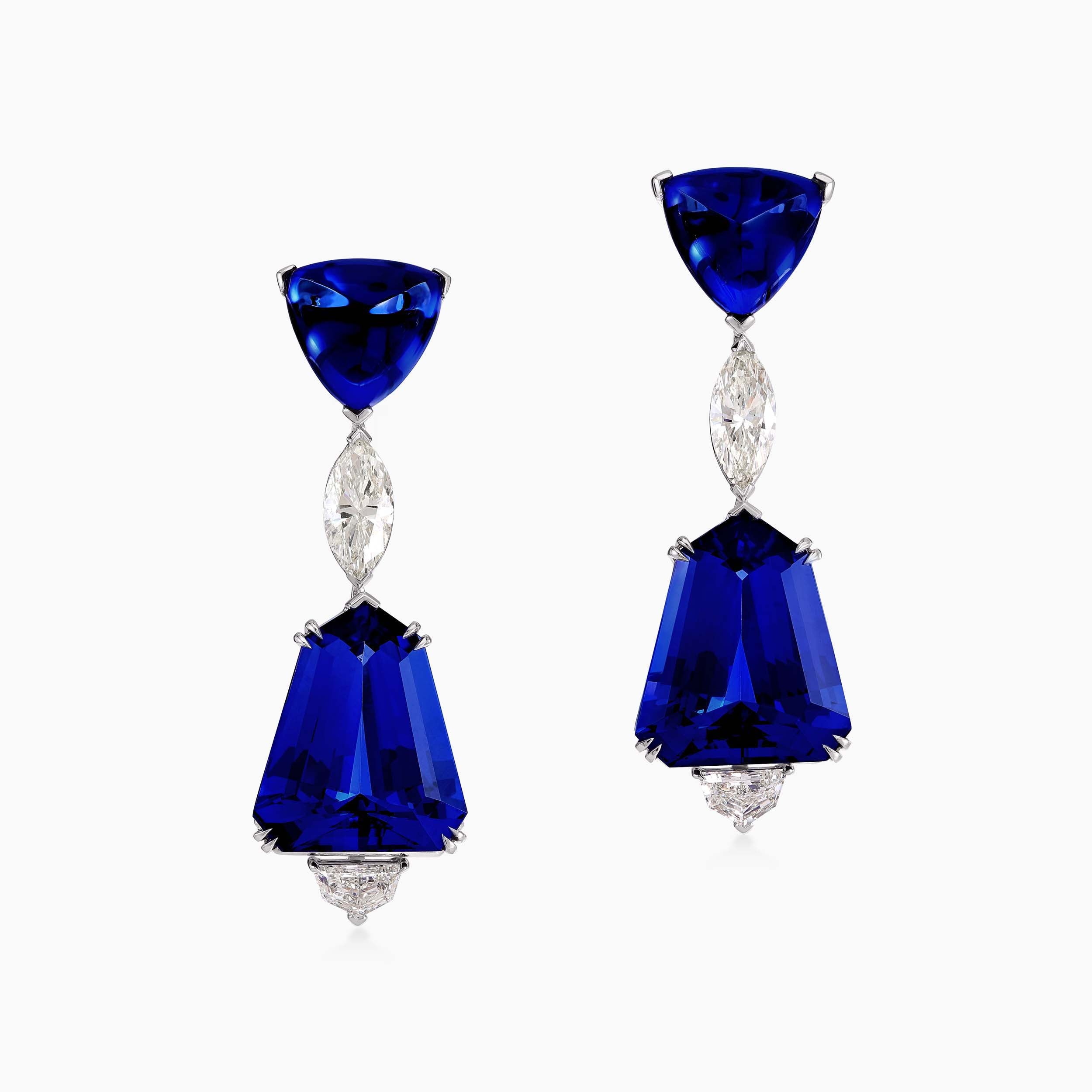 Tanzanite and Diamond Earrings | High Jewellery | DEN05641 | ALIEL
